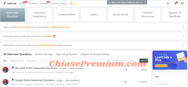 Tài khoản LeetCode Premium: Nâng cao kỹ năng phỏng vấn IT