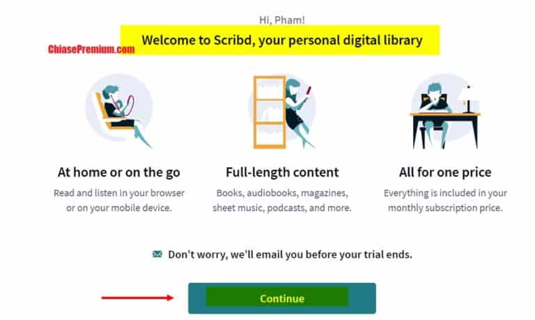 Tài khoản Scribd premium miễn phí 2024 (cách đăng ký free)